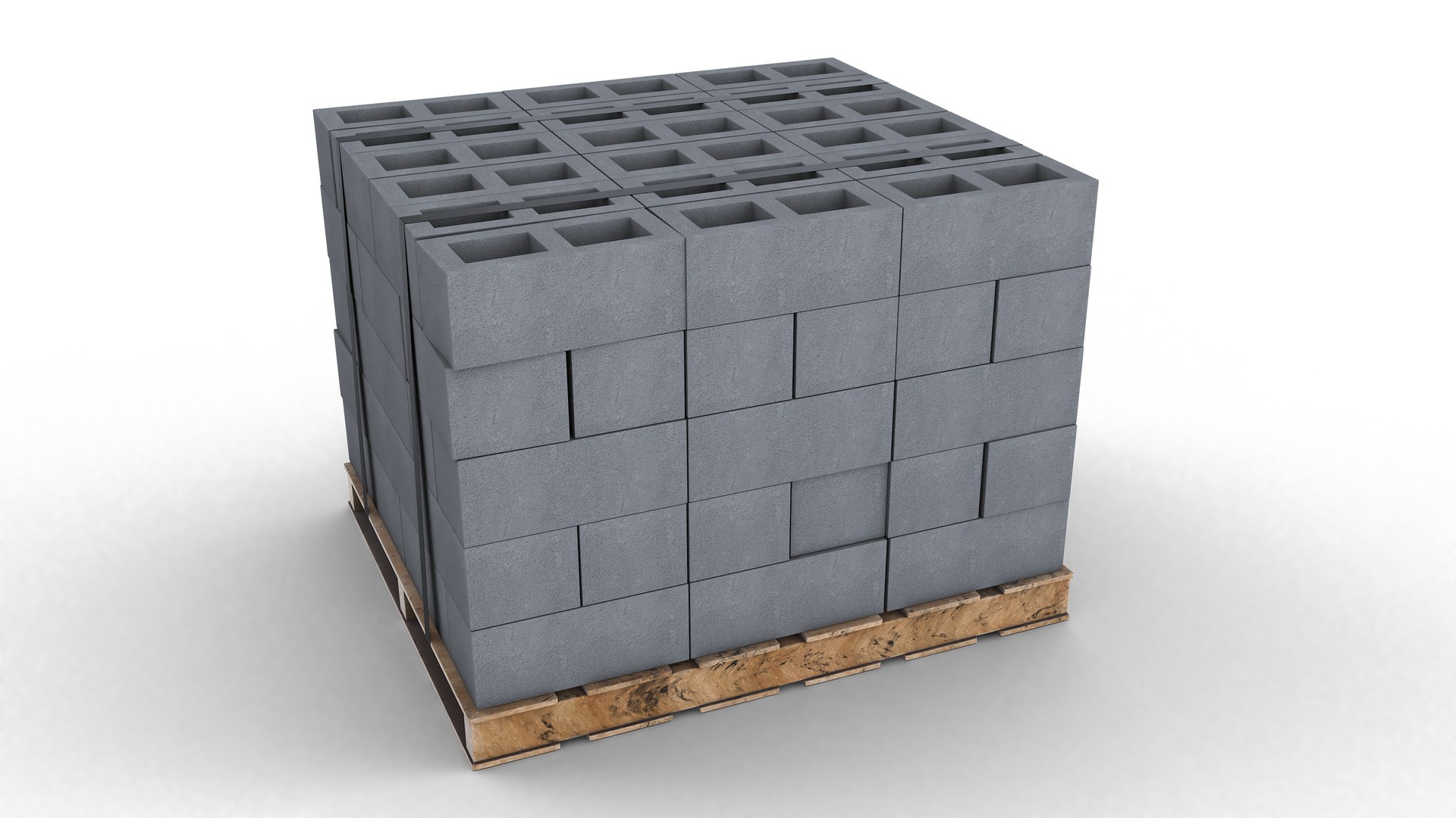 Cinder Block Pallet 3D Model - TurboSquid 2282579
