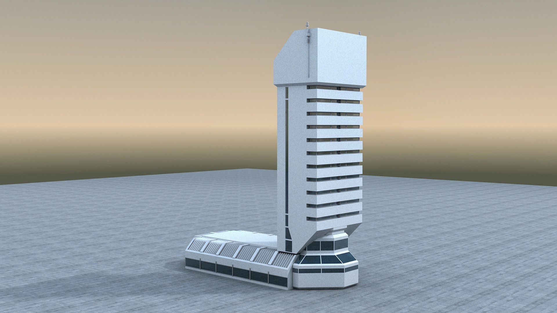 Future Building 020 3D Model - TurboSquid 2039562