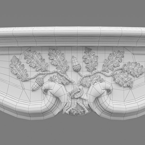 Fireplace rare marble Rococo 3D model - TurboSquid 1842691
