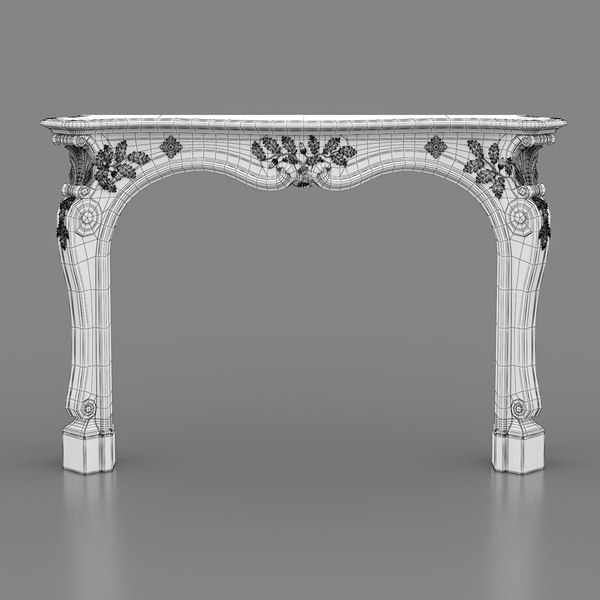 Fireplace rare marble Rococo 3D model - TurboSquid 1842691