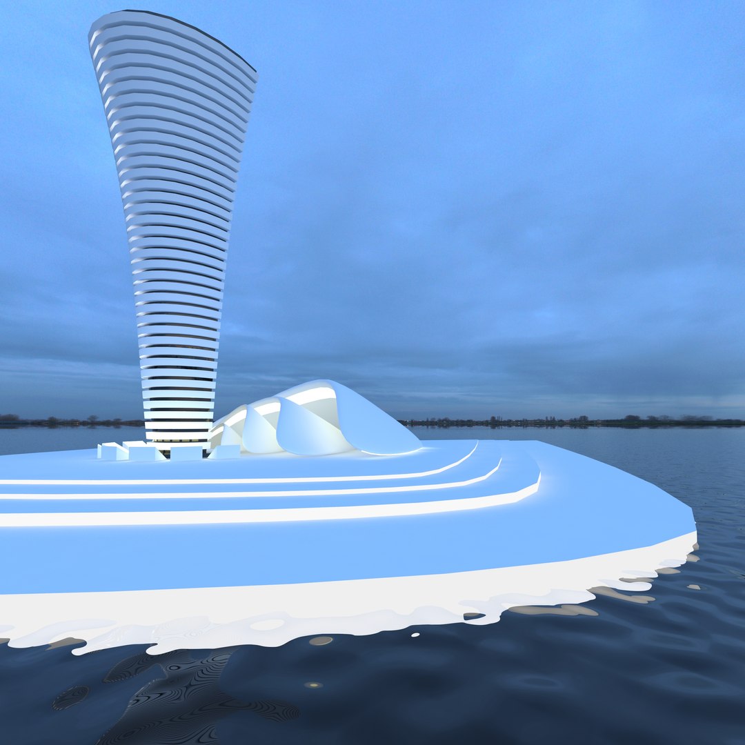 Futuristic Building Model - TurboSquid 1850169