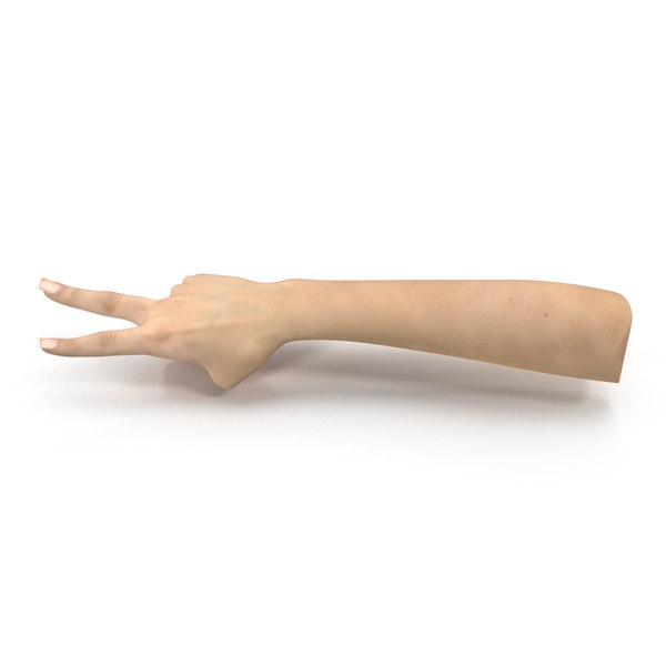 3d model female hand 3 pose
