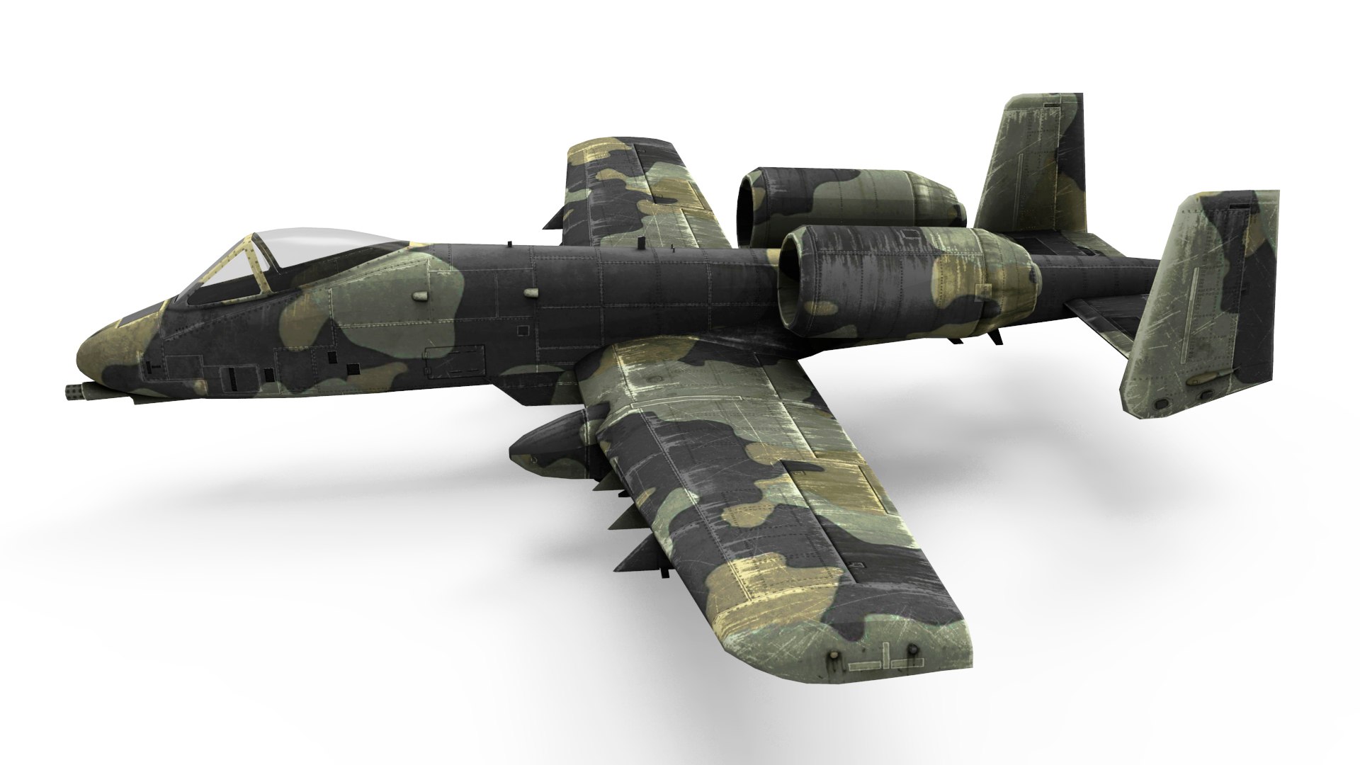 Attack Aircraft A-10 Thunderbolt II 3D Model - TurboSquid 1782612