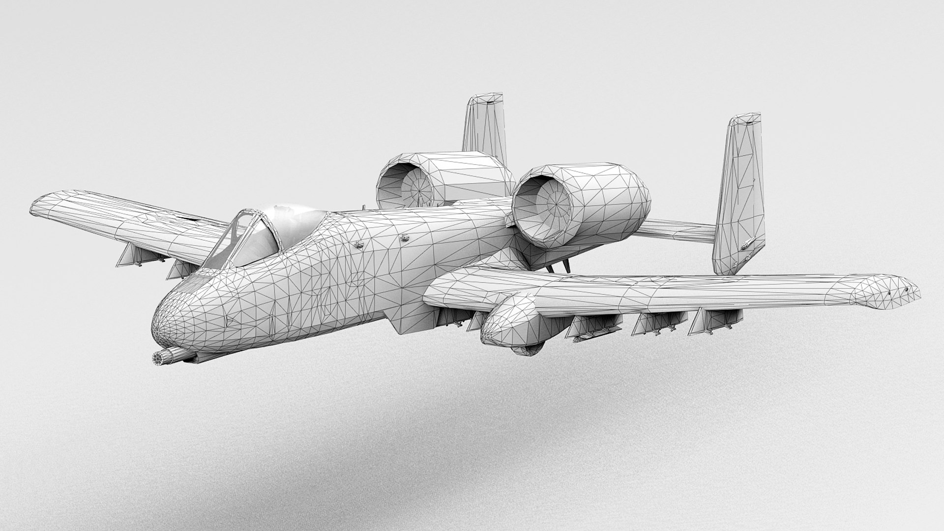 Attack Aircraft A-10 Thunderbolt II 3D Model - TurboSquid 1782612