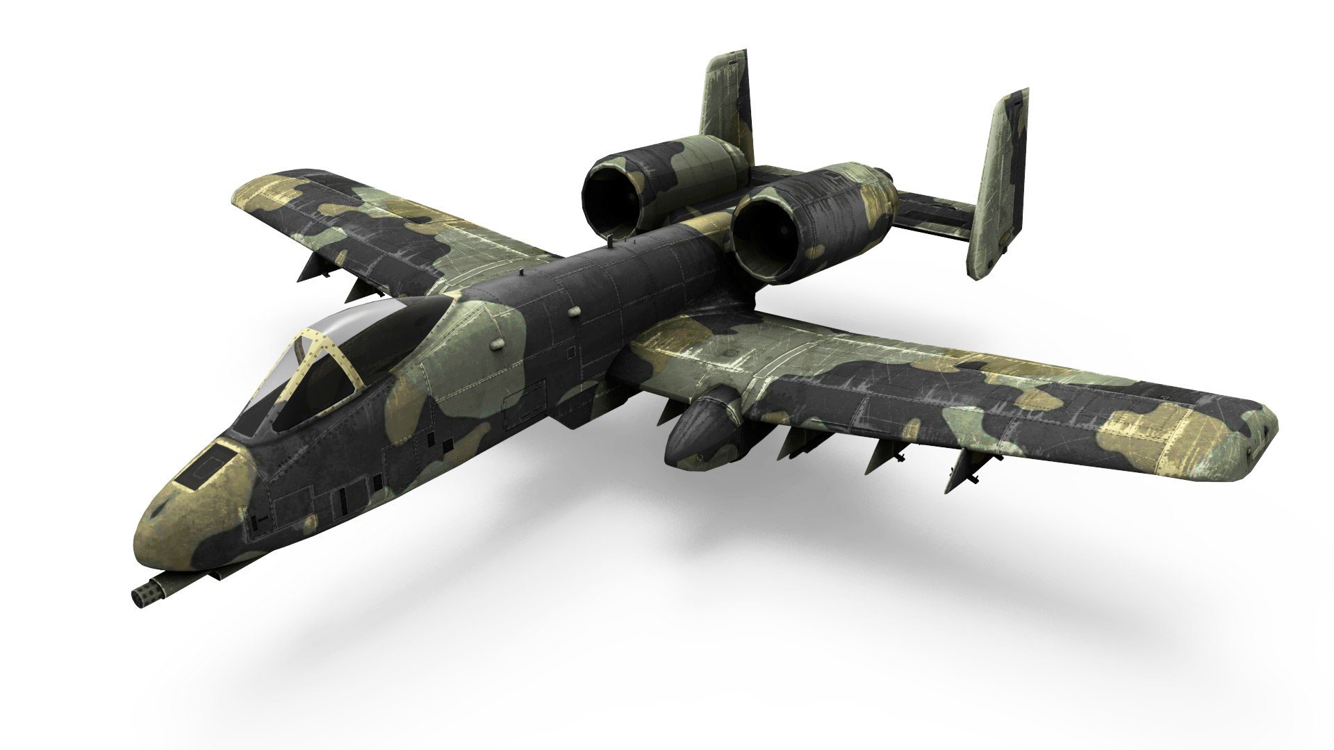 Attack Aircraft A-10 Thunderbolt II 3D Model - TurboSquid 1782612