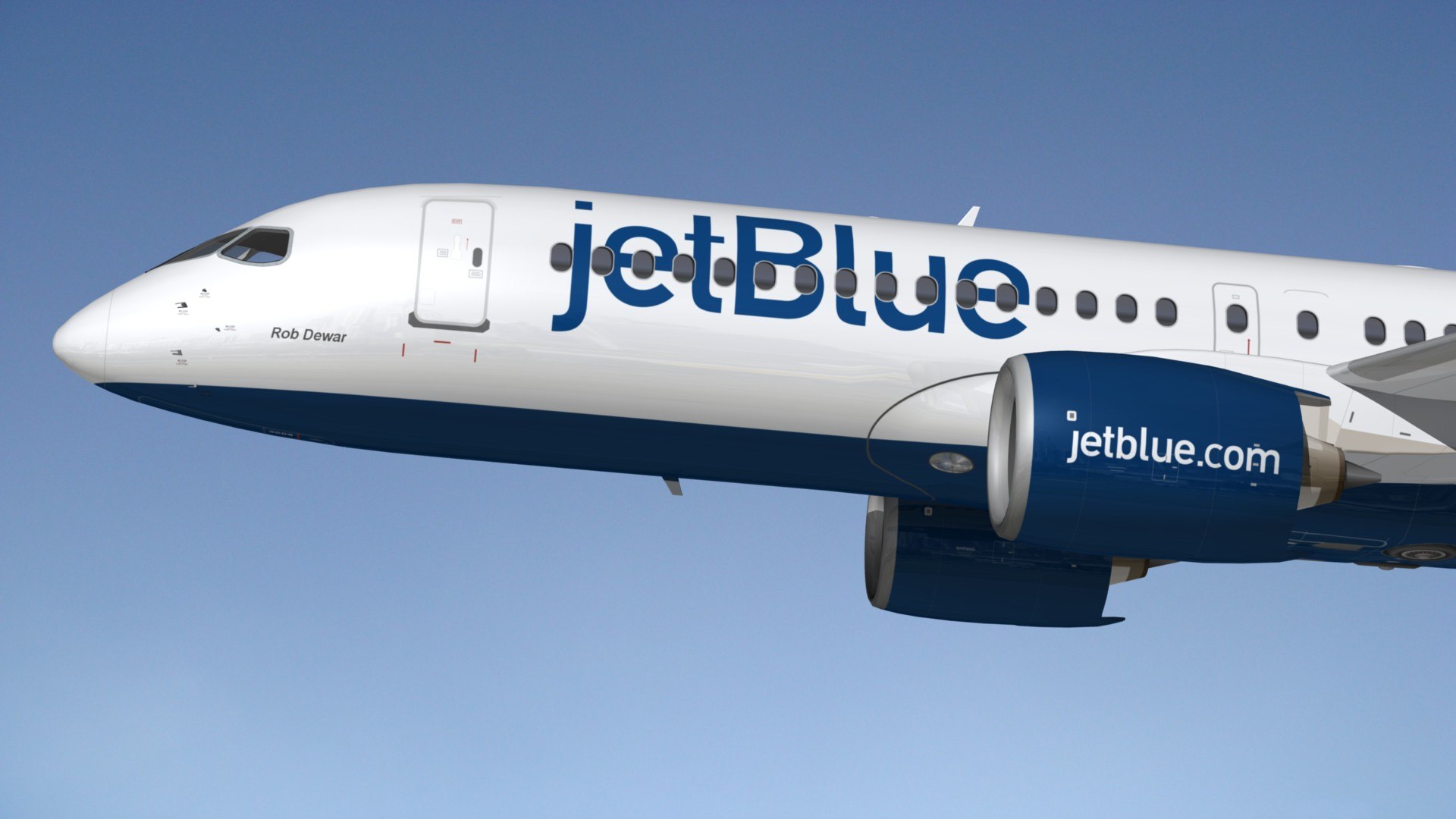 Airbus A220 300 JetBlue 3D Model - TurboSquid 1776188