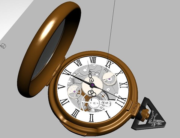 pocket watch 3d max
