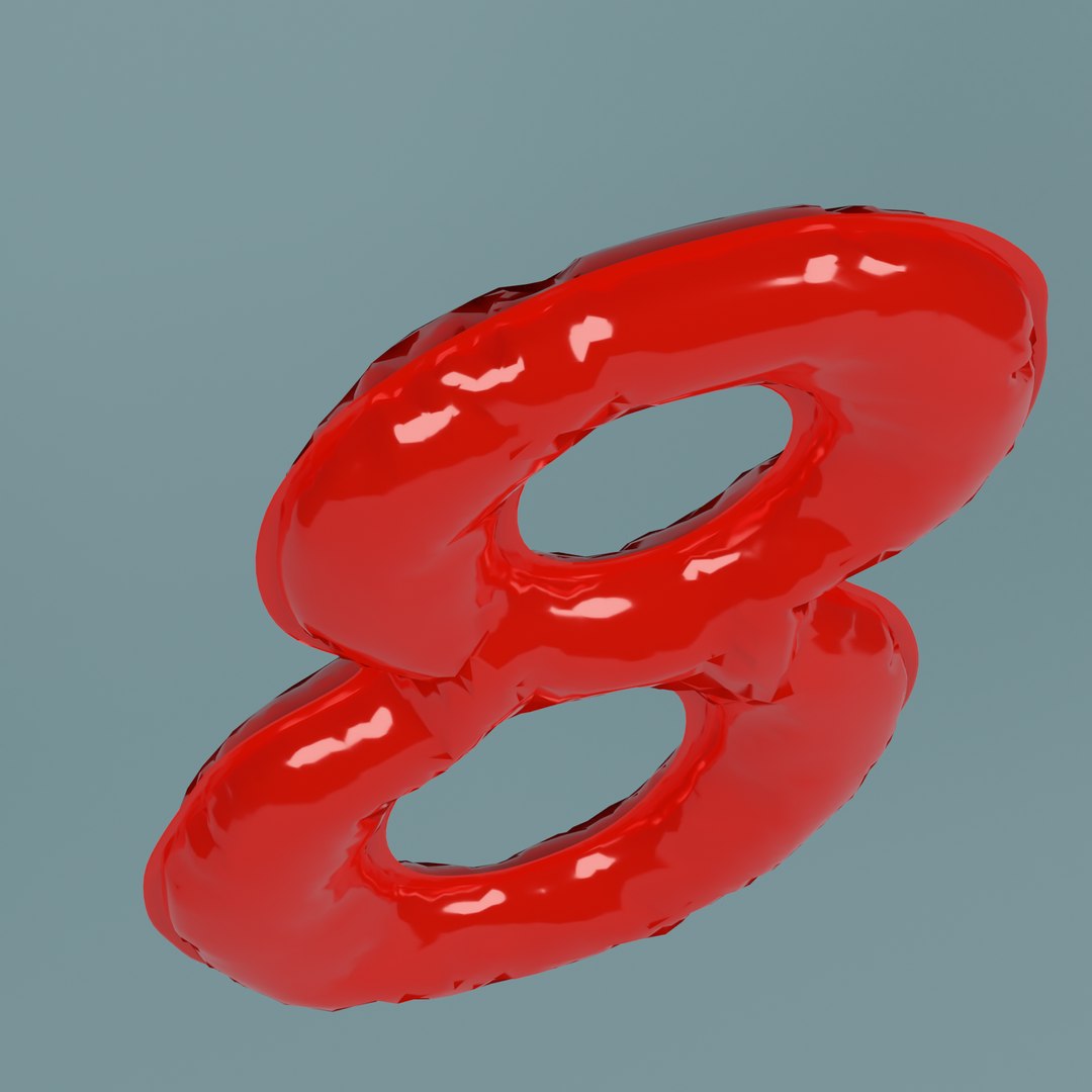 3D NUMBER 8 BALLOON - TurboSquid 1809649