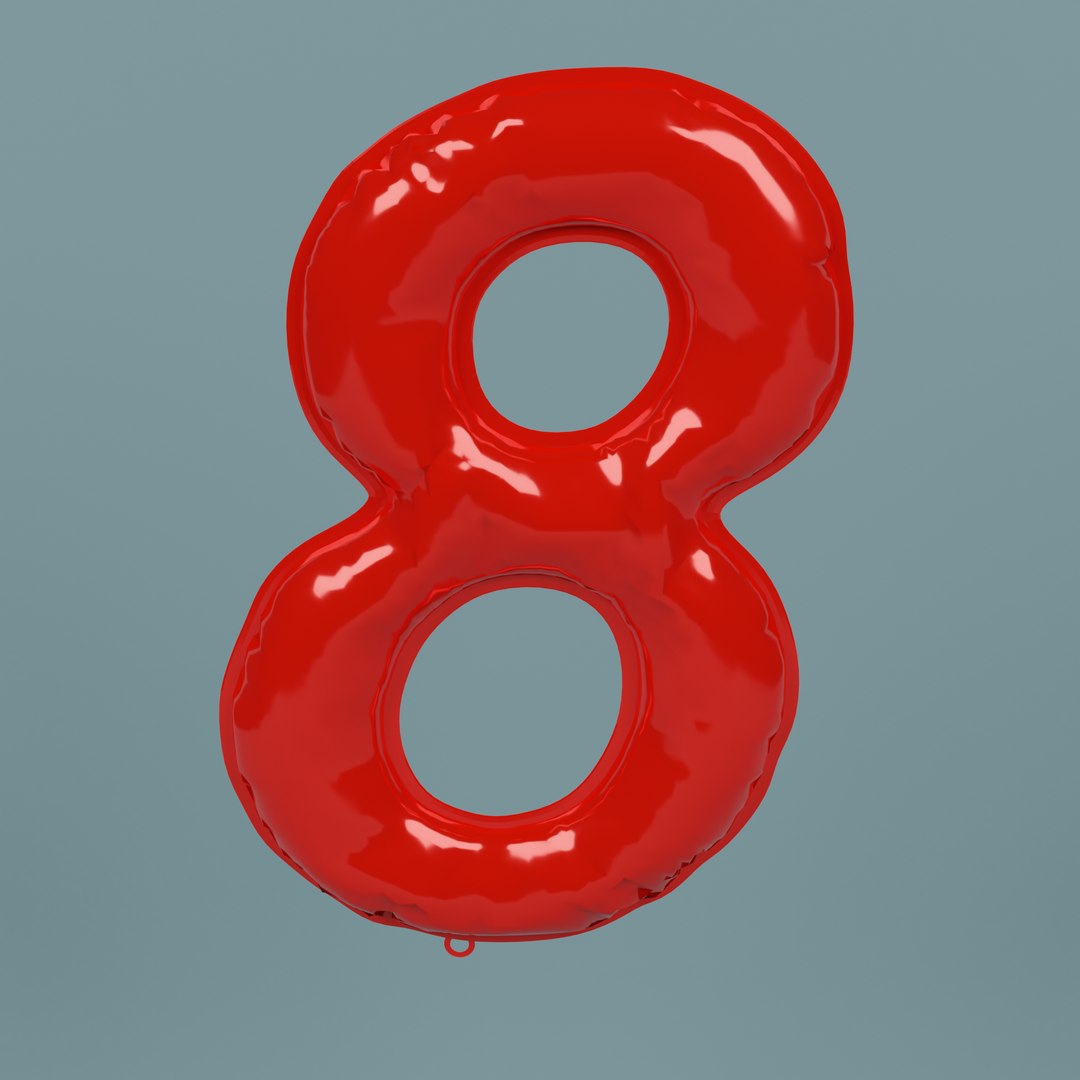 3D NUMBER 8 BALLOON - TurboSquid 1809649