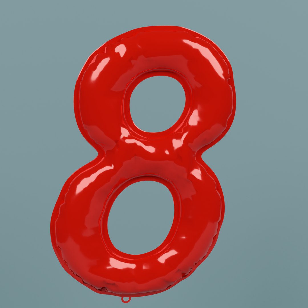 3D NUMBER 8 BALLOON - TurboSquid 1809649