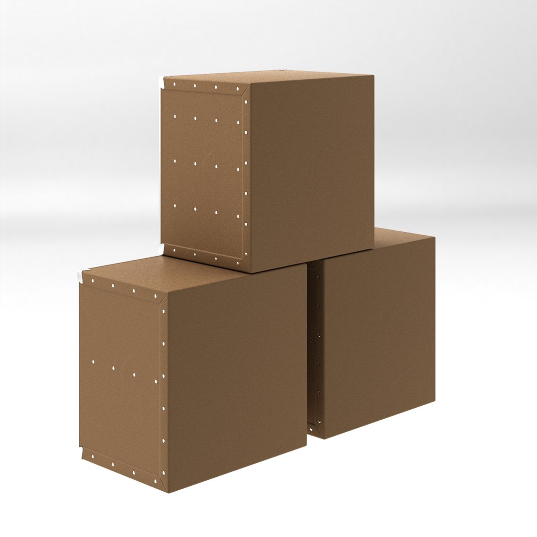 Chest Box Pulp Board 3D Model - TurboSquid 1208020