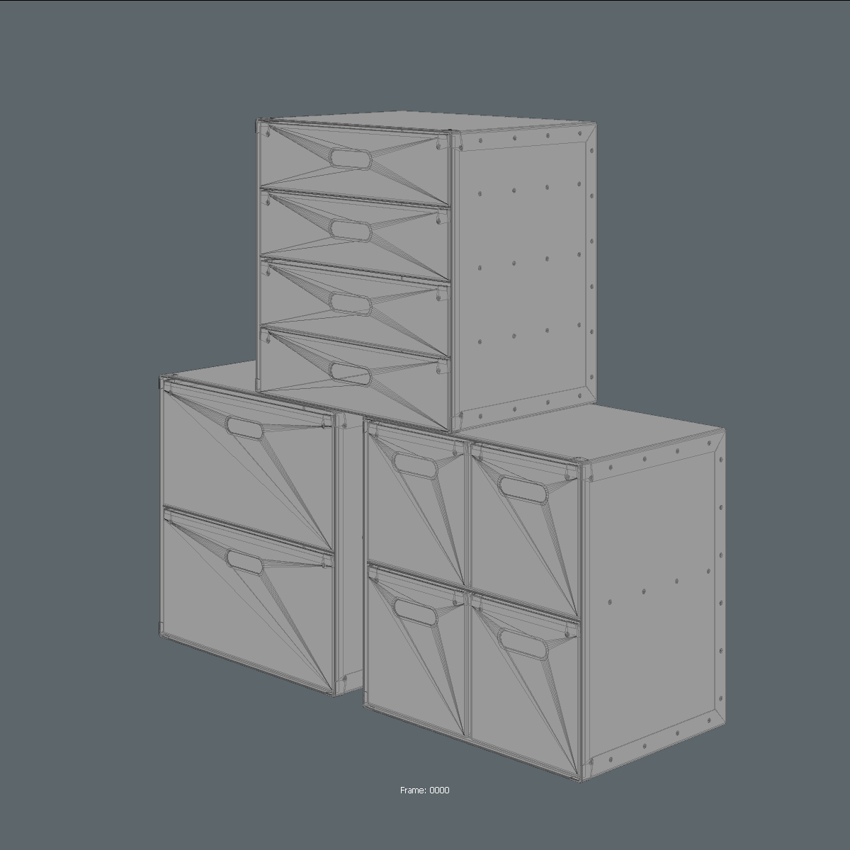 Chest box pulp board 3D model - TurboSquid 1208020