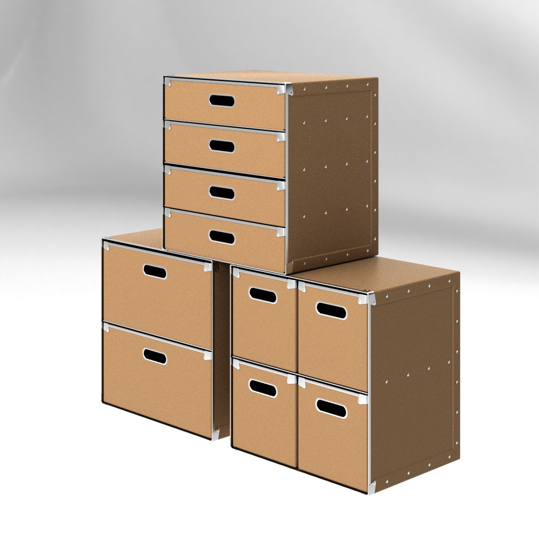 Chest Box Pulp Board 3D Model - TurboSquid 1208020