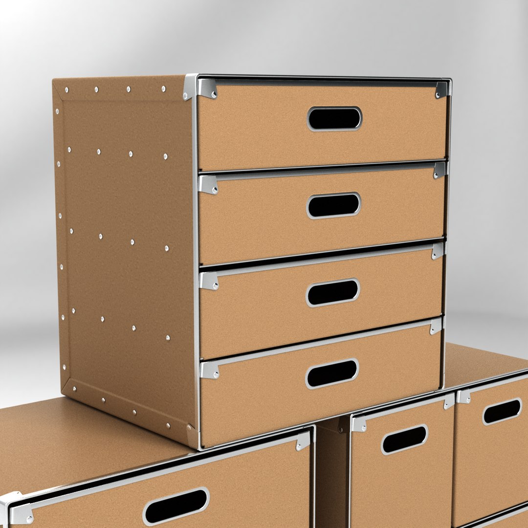 Chest Box Pulp Board 3D Model - TurboSquid 1208020