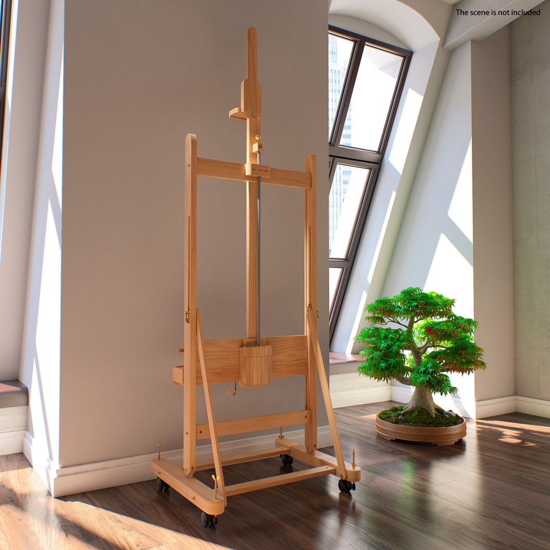 Wooden studio easel model - TurboSquid 1487940