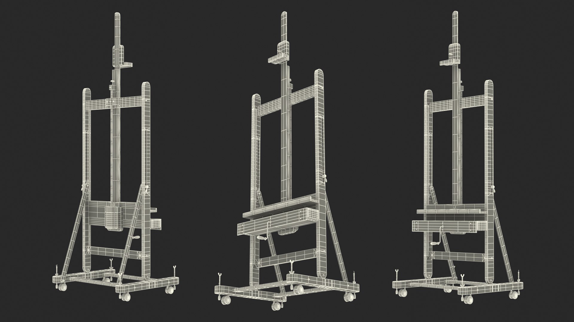 Wooden Studio Easel Model - TurboSquid 1487940