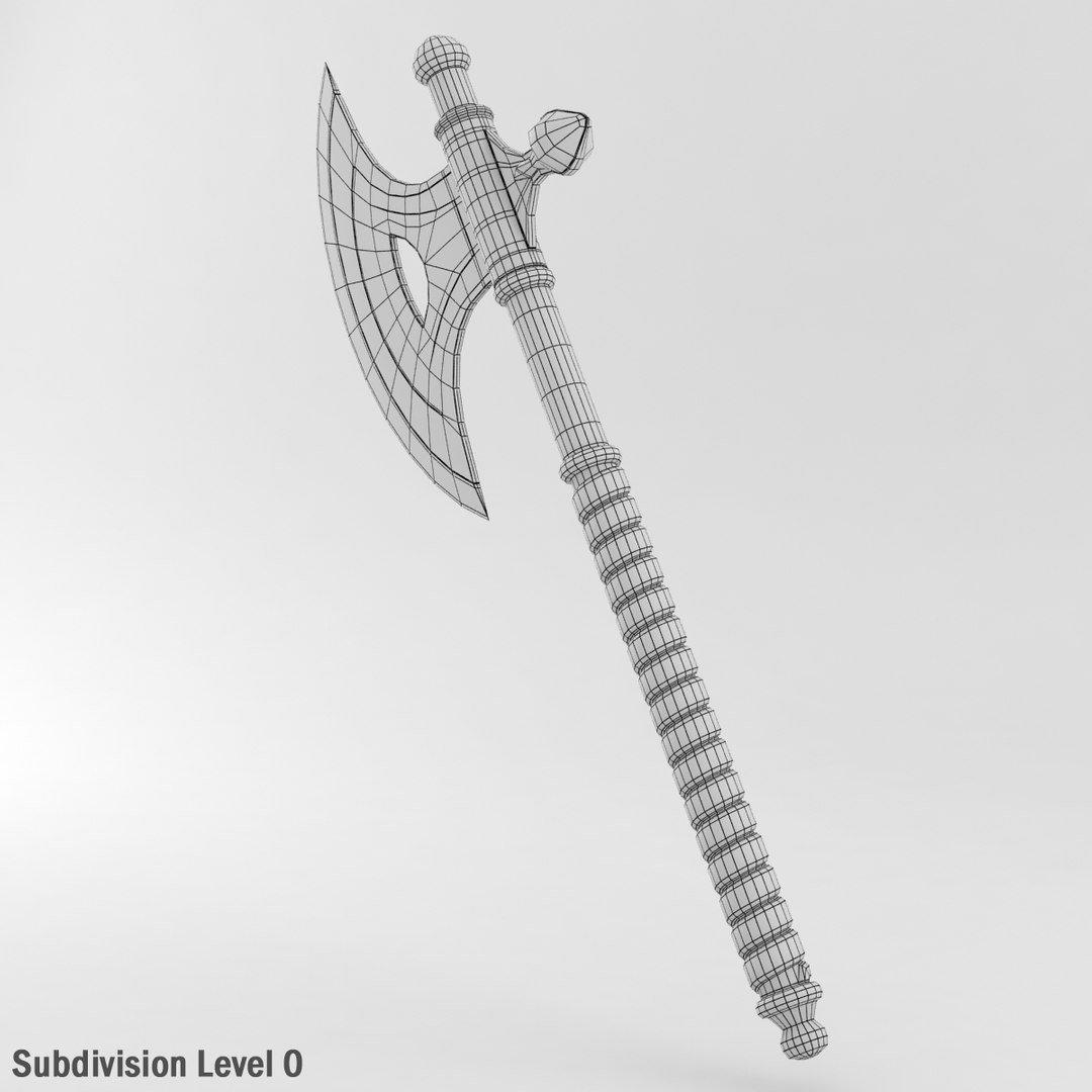 knight axe 3d model