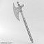 knight axe 3d model