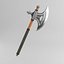 knight axe 3d model
