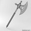 knight axe 3d model