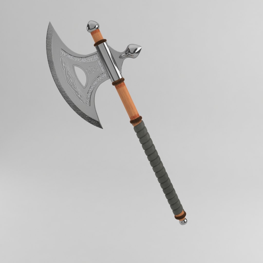 knight axe 3d model