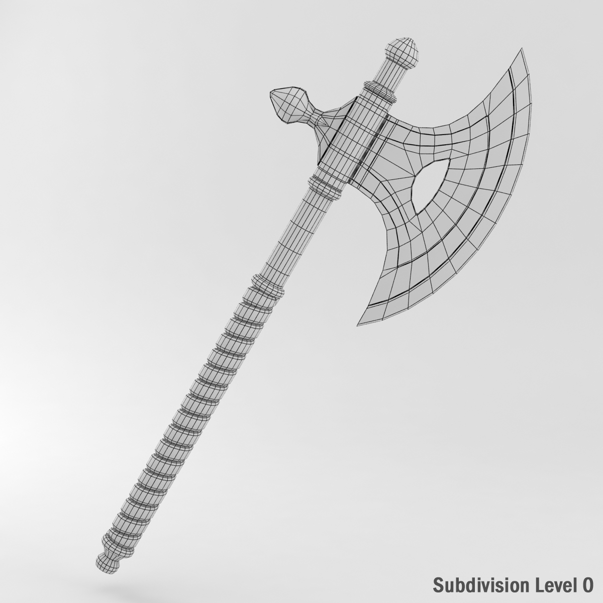 knight axe 3d model