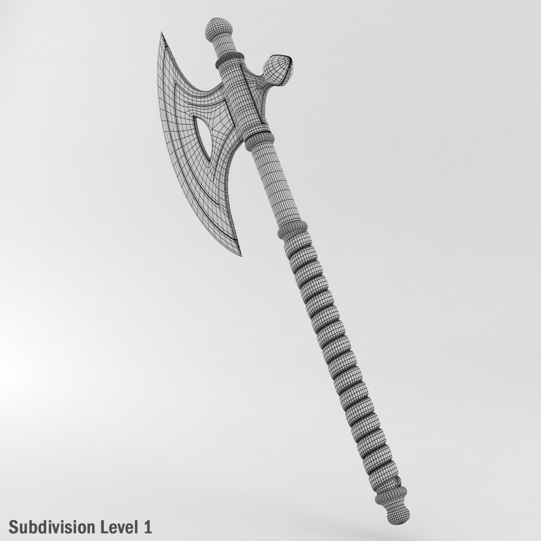 knight axe 3d model