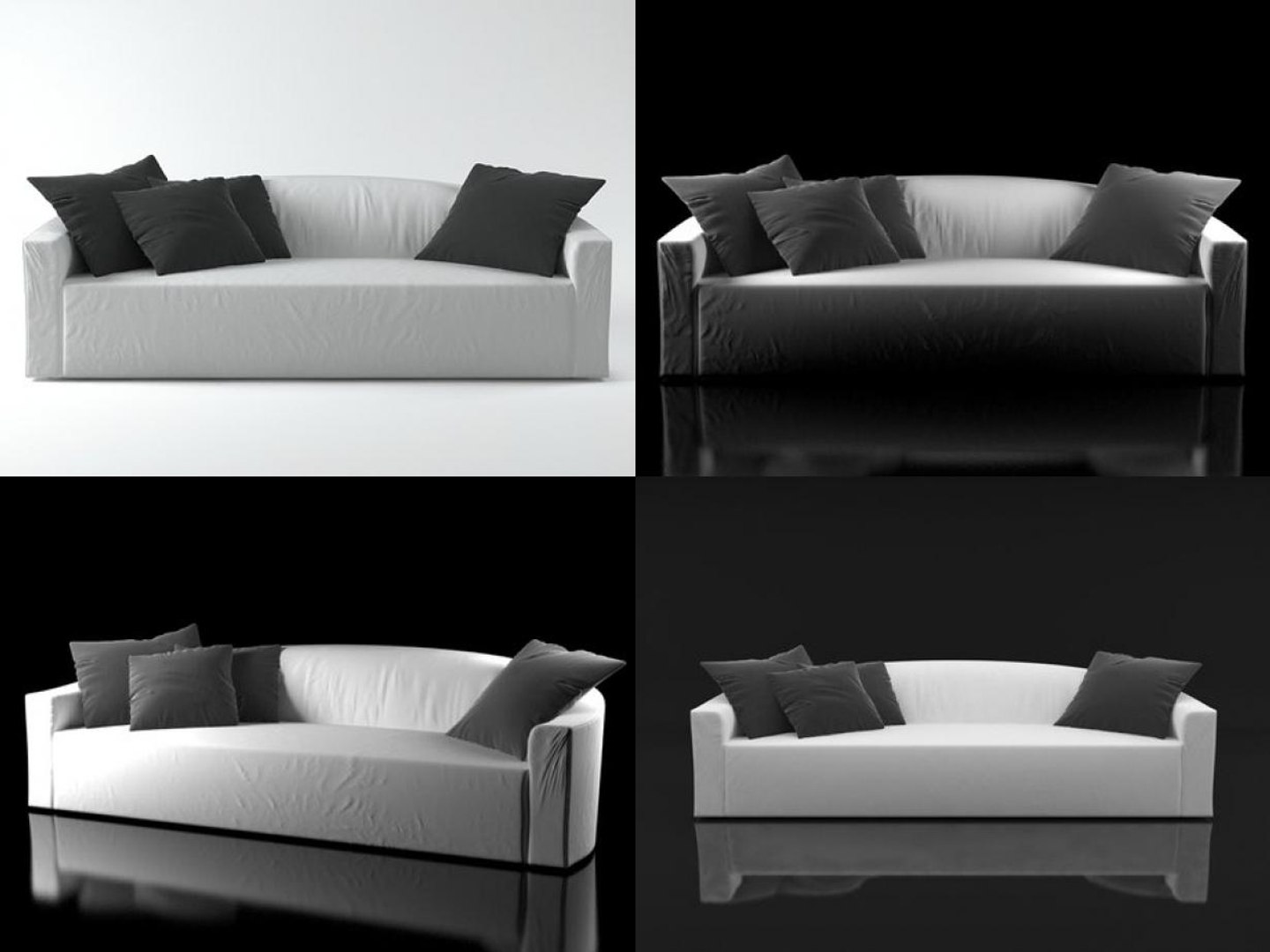 Atollo Sofa 3D Model - TurboSquid 1176917