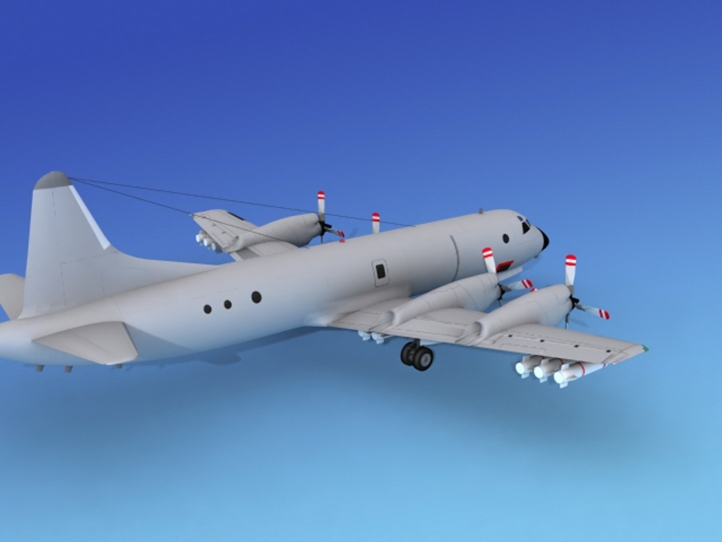 3d Orion Lockheed P-3 Model