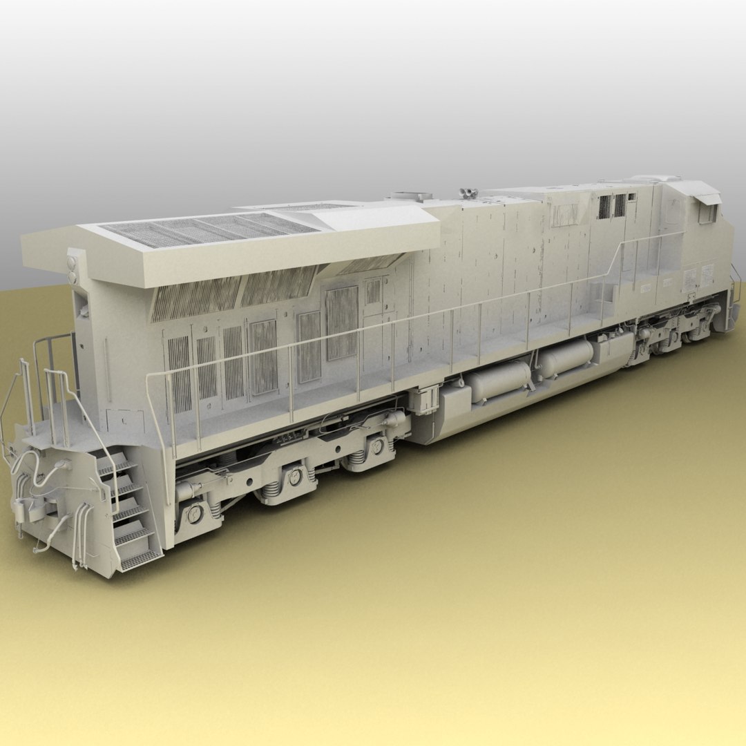 Ge Es44ac Locomotive Engines 3d Model