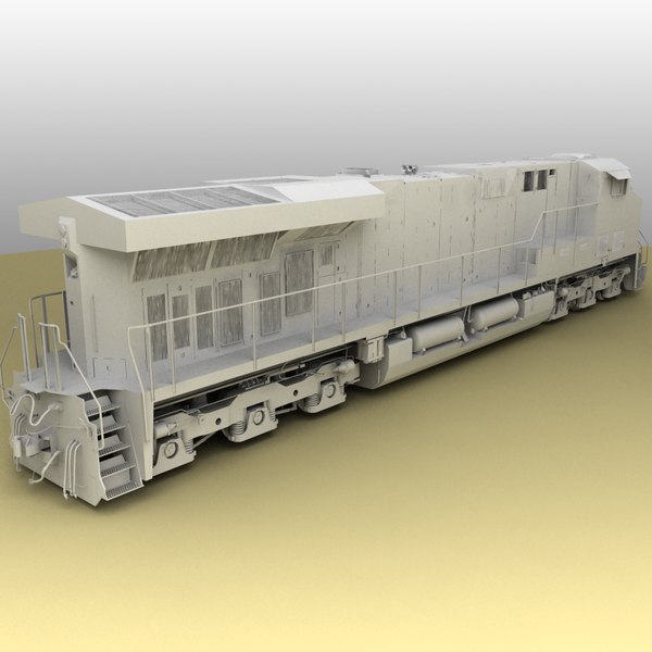 ge es44ac locomotive engines 3d model