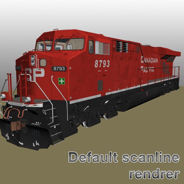 ge es44ac locomotive engines 3d model