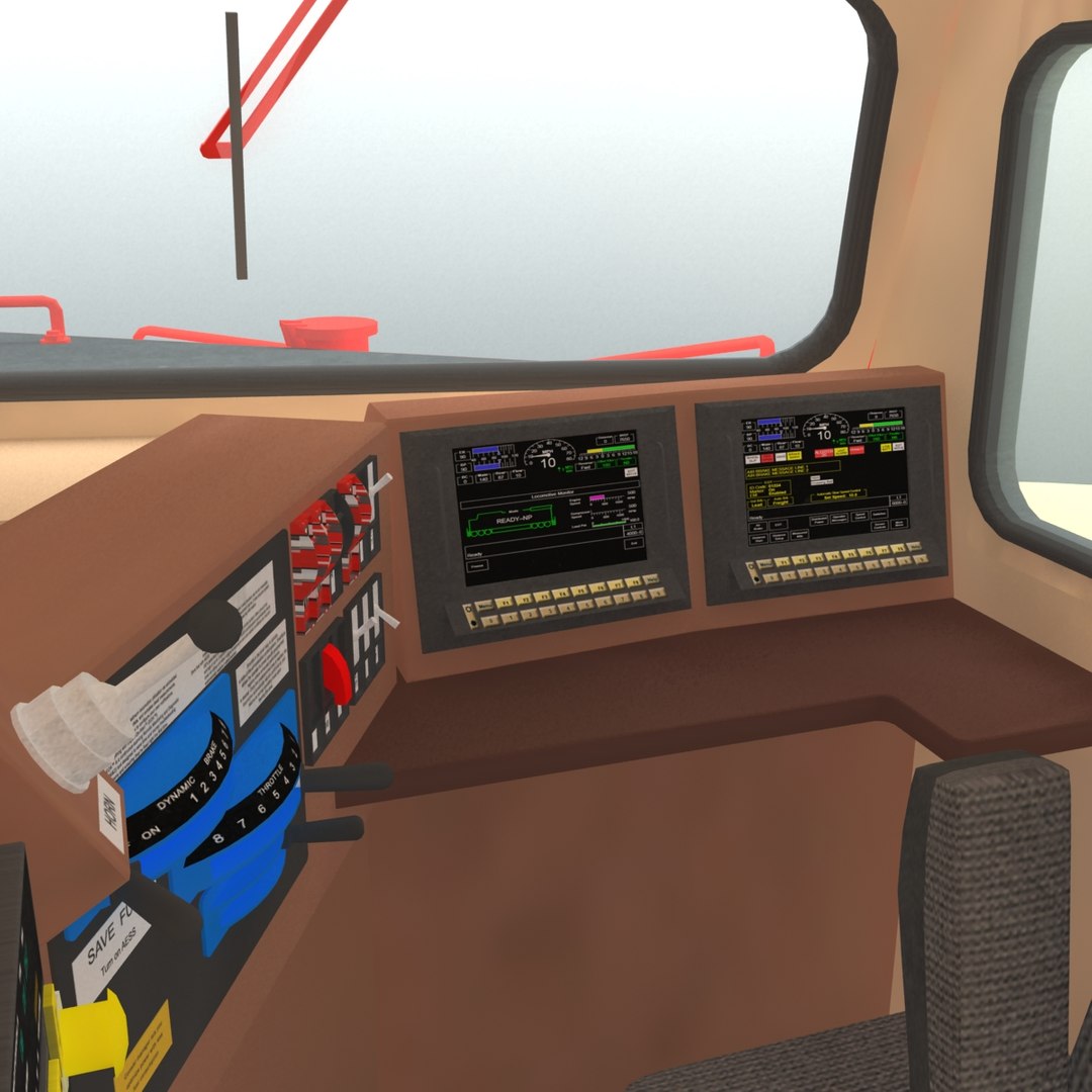 Ge Es44ac Locomotive Engines 3d Model