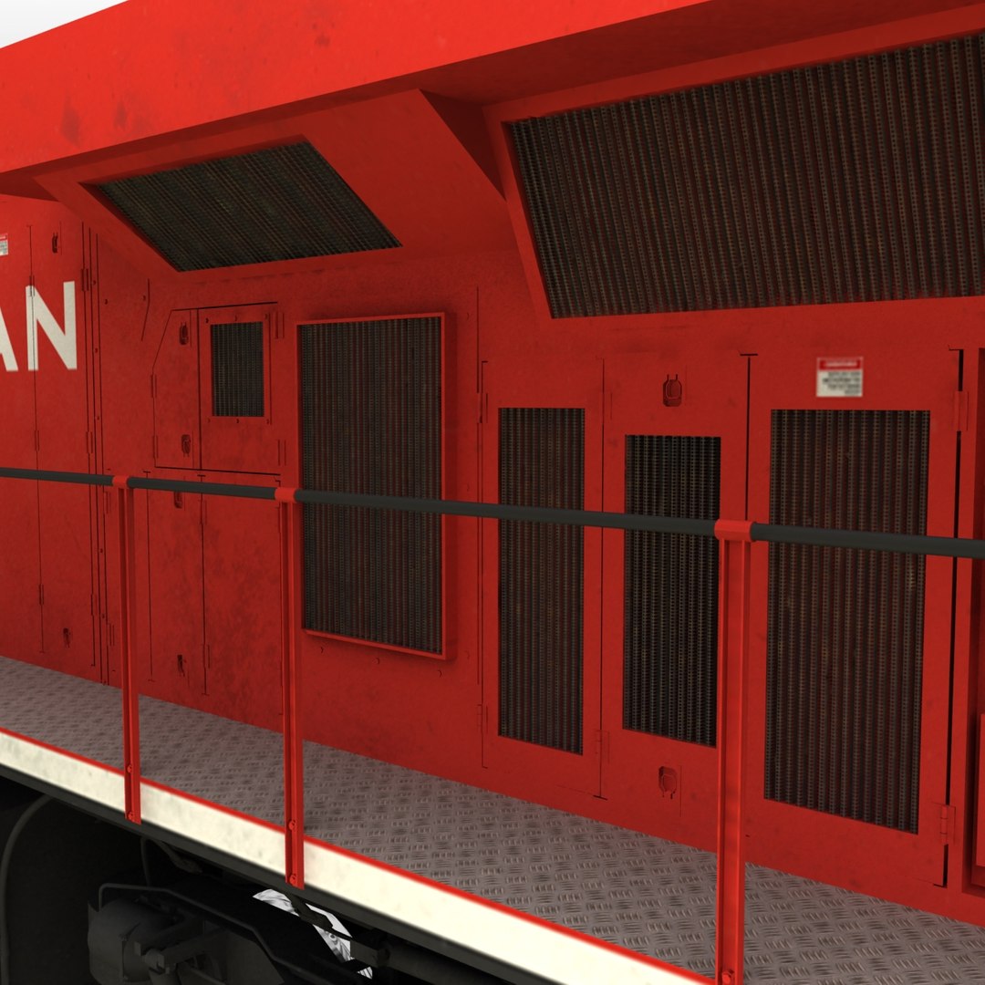 Ge Es44ac Locomotive Engines 3d Model