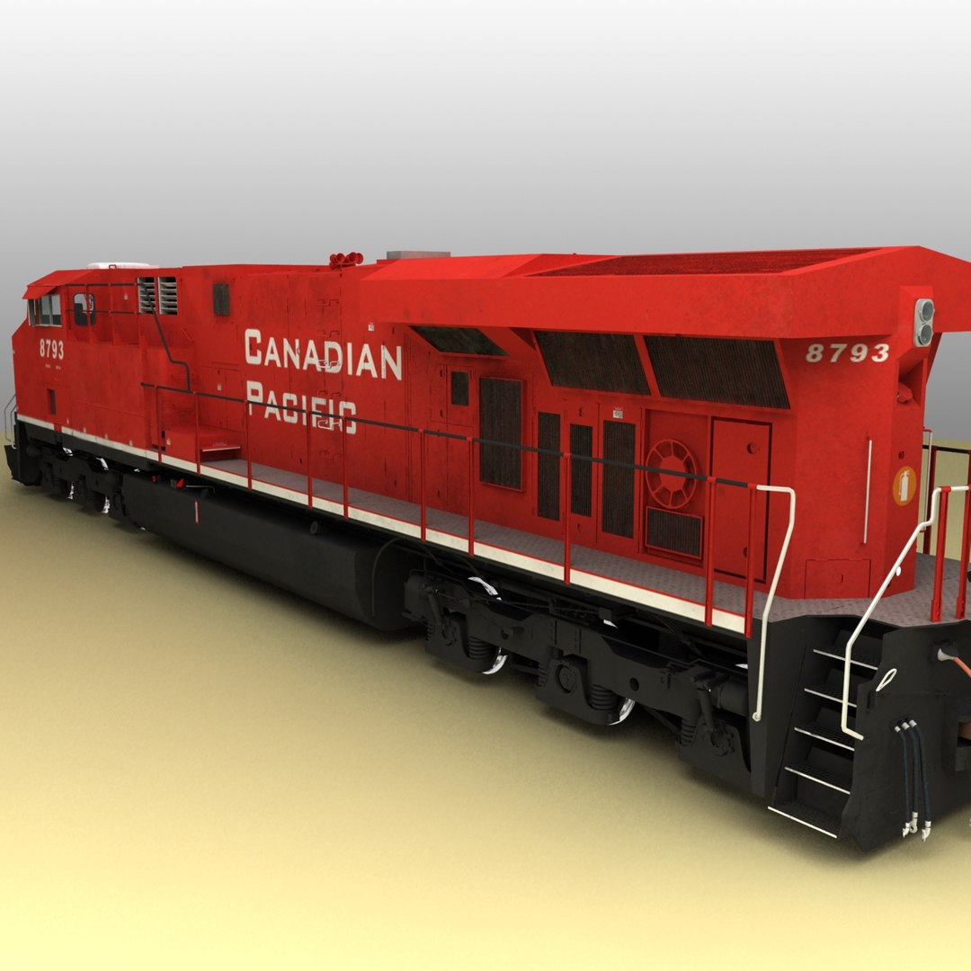 Ge Es44ac Locomotive Engines 3d Model