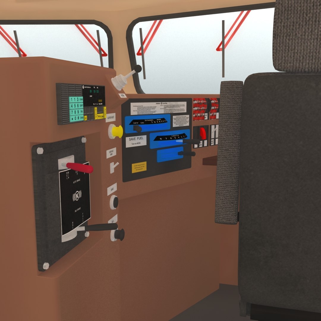 Ge Es44ac Locomotive Engines 3d Model