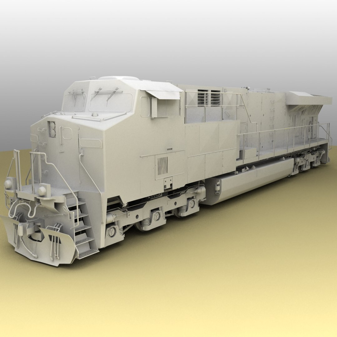 Ge Es44ac Locomotive Engines 3d Model