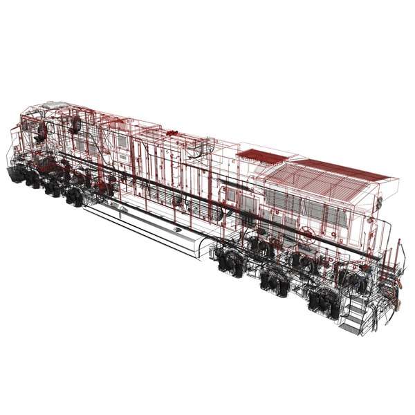 ge es44ac locomotive engines 3d model