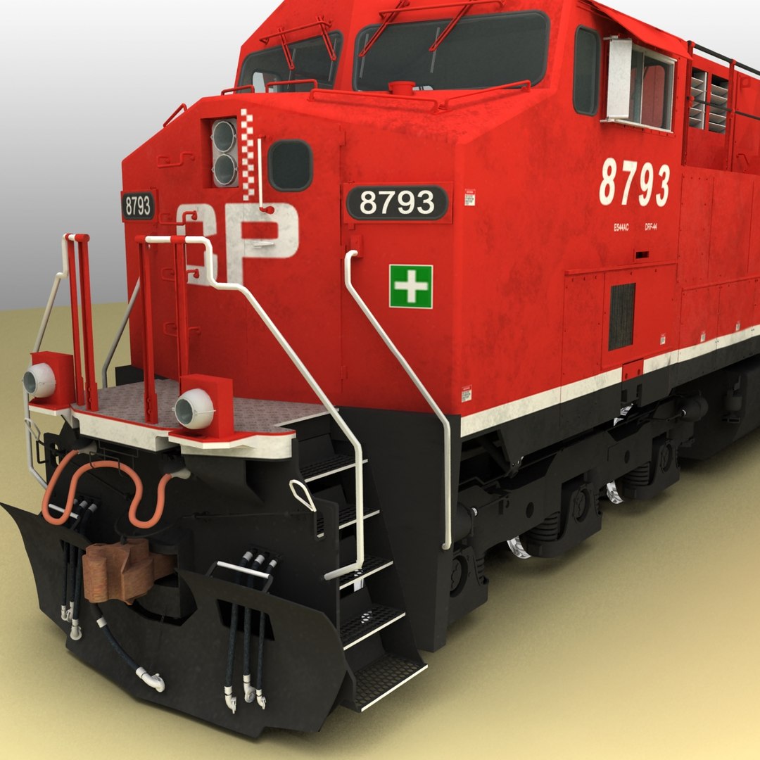 Ge Es44ac Locomotive Engines 3d Model
