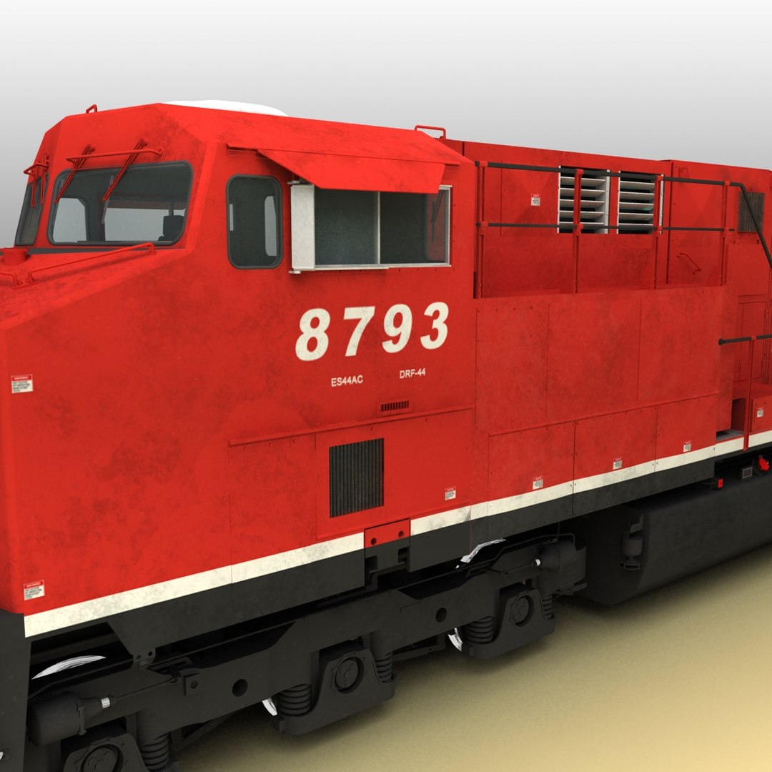 Ge Es44ac Locomotive Engines 3d Model
