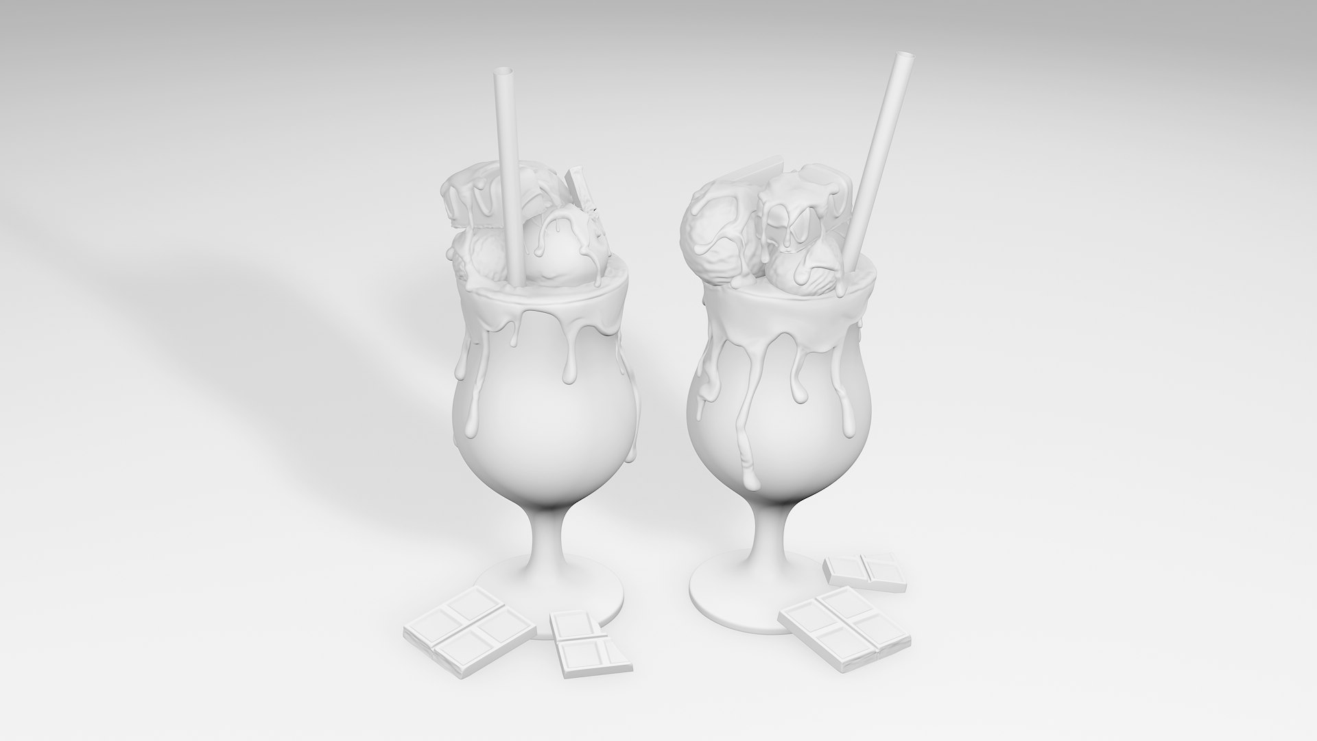 Realistic Ice Milkshake Drink Chocolate 3D - TurboSquid 2085793