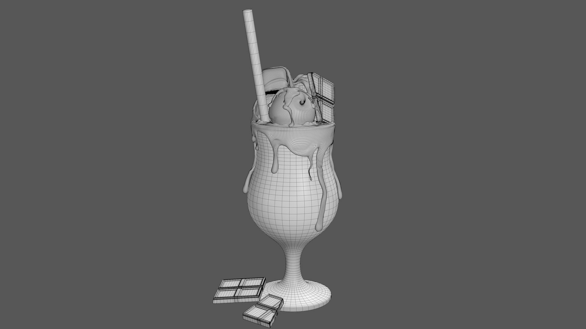 Realistic Ice Milkshake Drink Chocolate 3D - TurboSquid 2085793