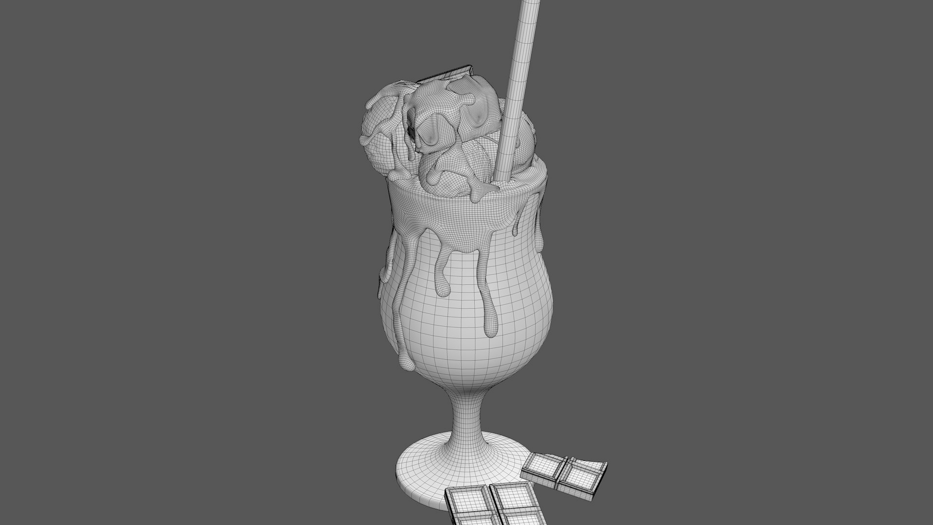 Realistic Ice Milkshake Drink Chocolate 3D - TurboSquid 2085793