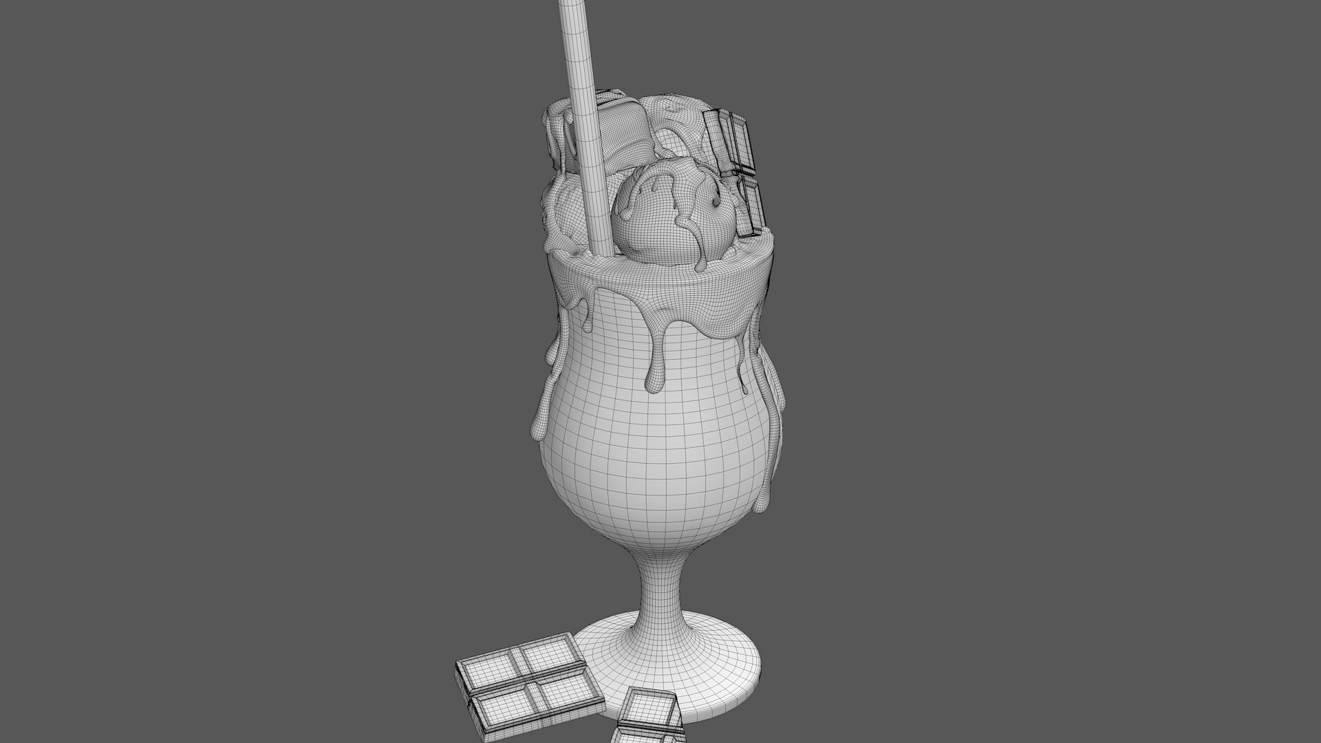 Realistic Ice Milkshake Drink Chocolate 3D - TurboSquid 2085793