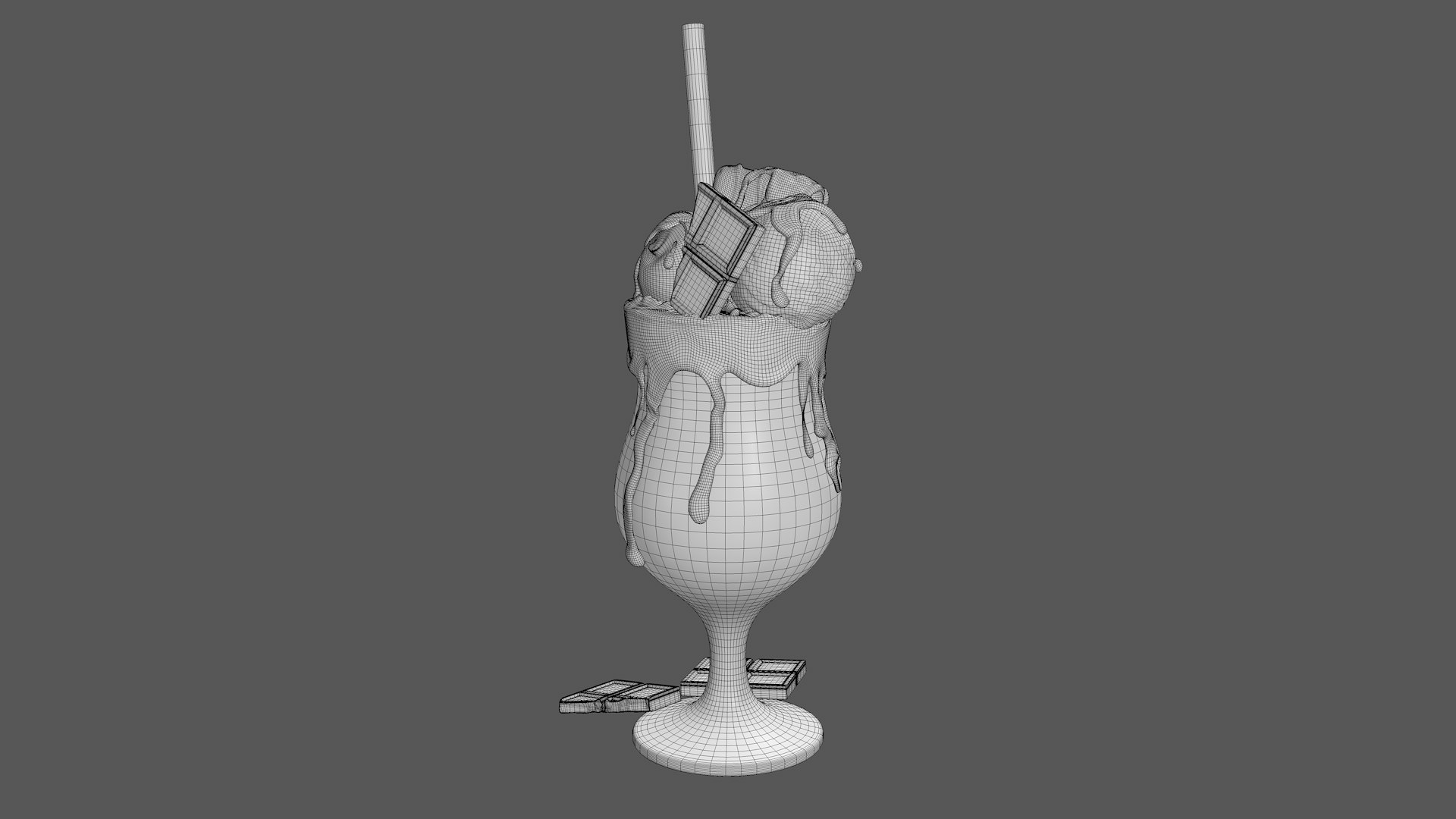 Realistic Ice Milkshake Drink Chocolate 3D - TurboSquid 2085793