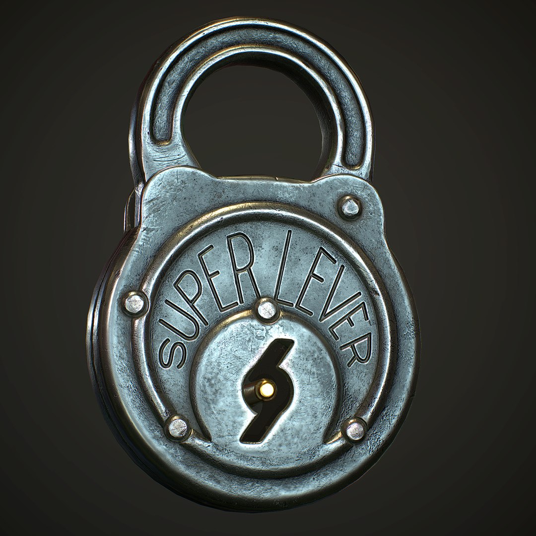 Vintage padlock 3D - TurboSquid 1407484