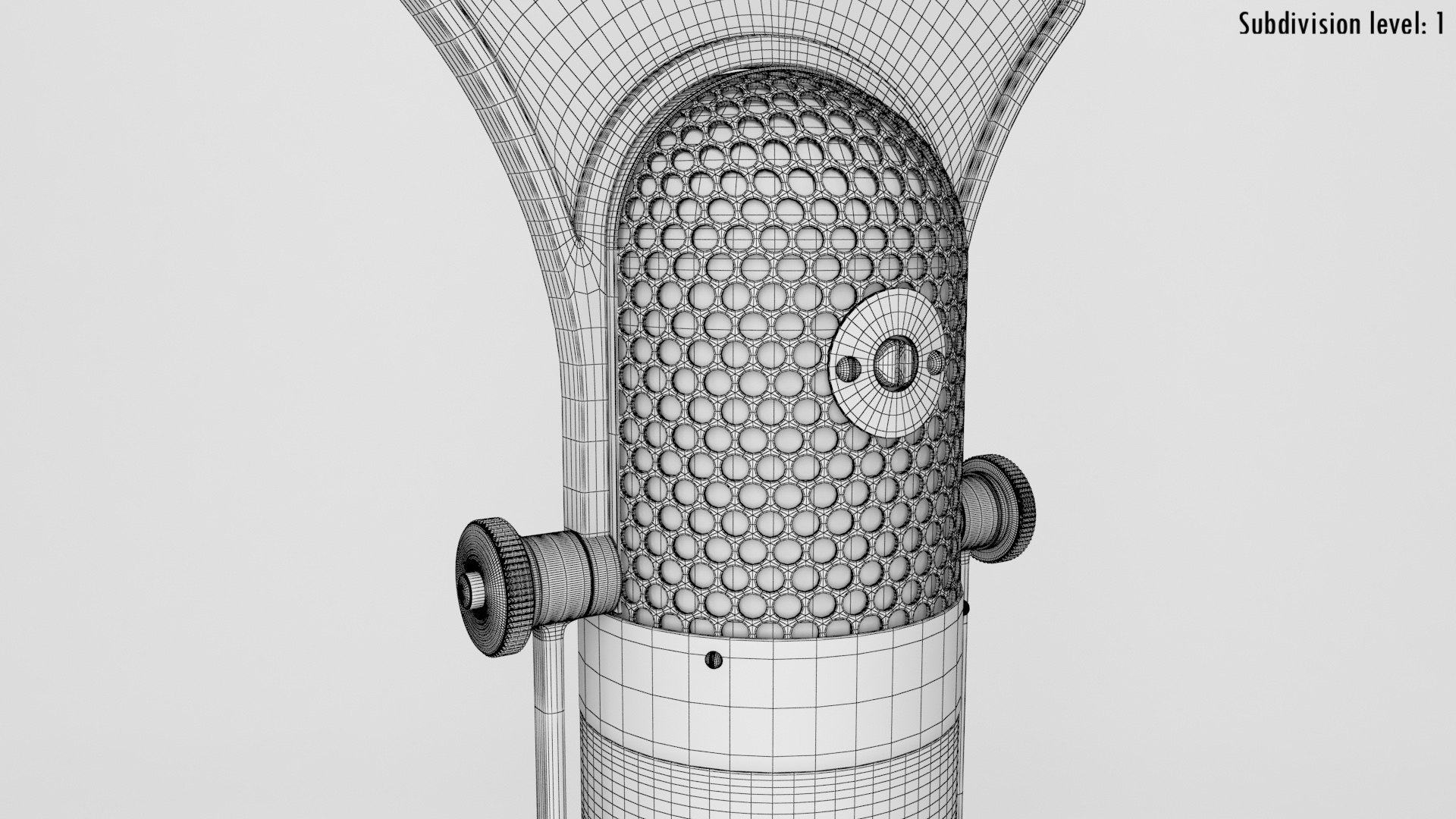 3D Model Studio Ribbon Retro Microphone On A Stand RCA Type 77 ...