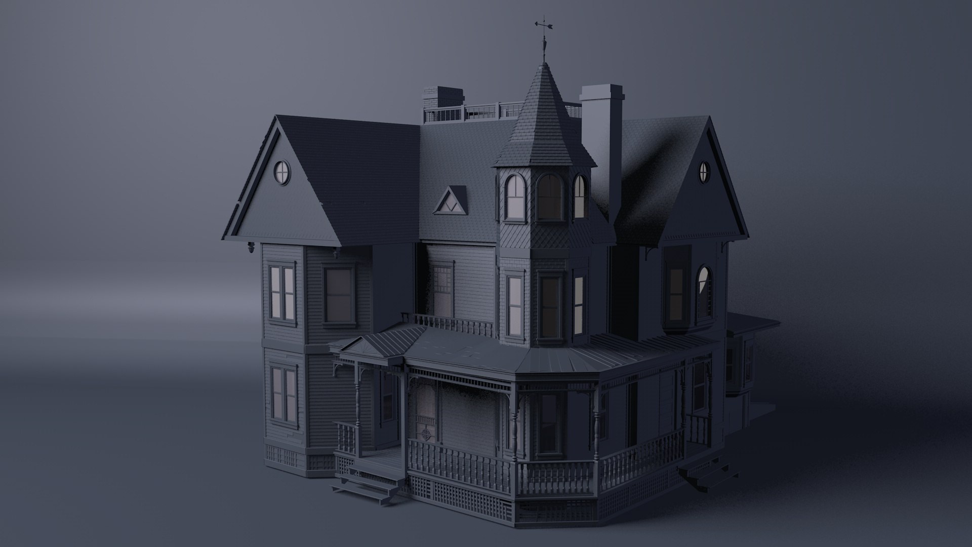 3D Ghostbusters Afterlife Egon Spenglers Farmhouse Exterior ...