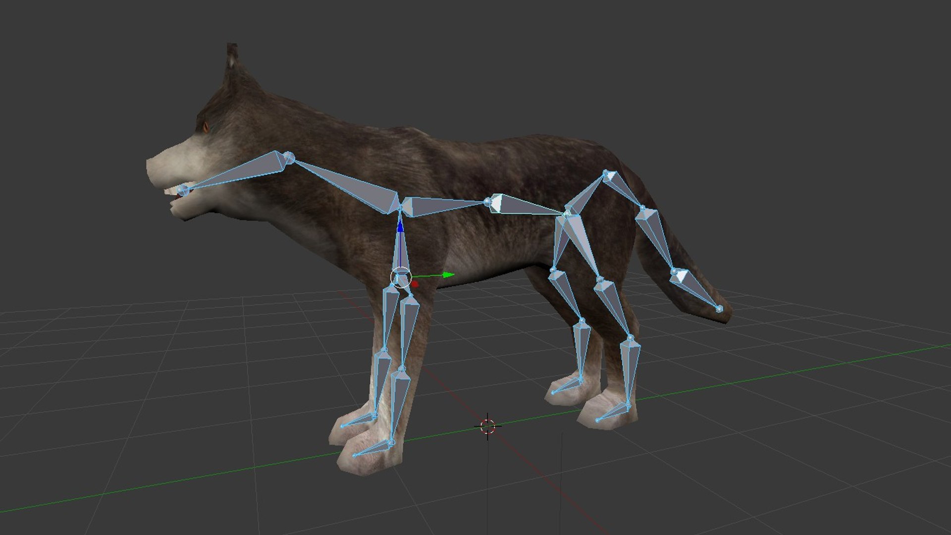 3d Rigged Wolf