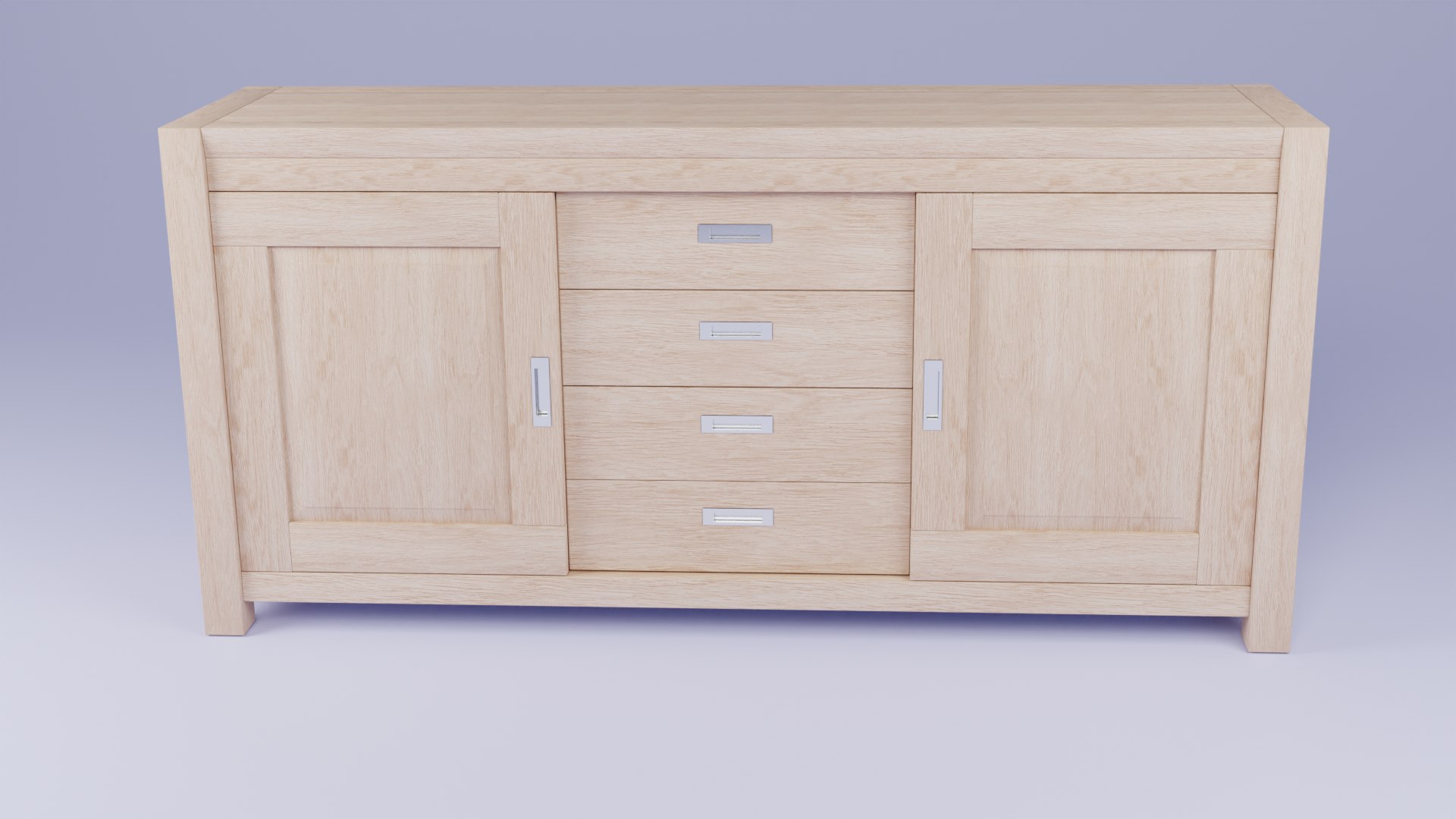 3D Model Oak Sideboard - TurboSquid 1961715